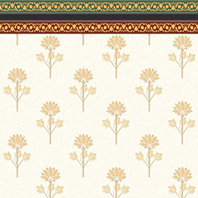 Damask Lotus Border 2 198x198mm Cream Concrete Tiles for Wall and Floor ...
