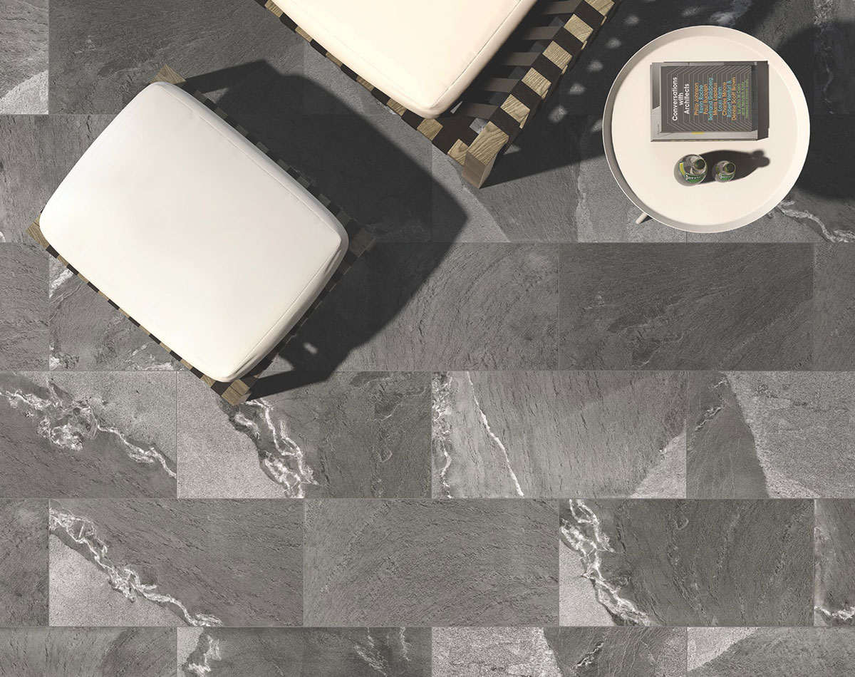 Panero Nero 400x800mm Grey Stone Tiles for Wall and Floor | Simpolo ...