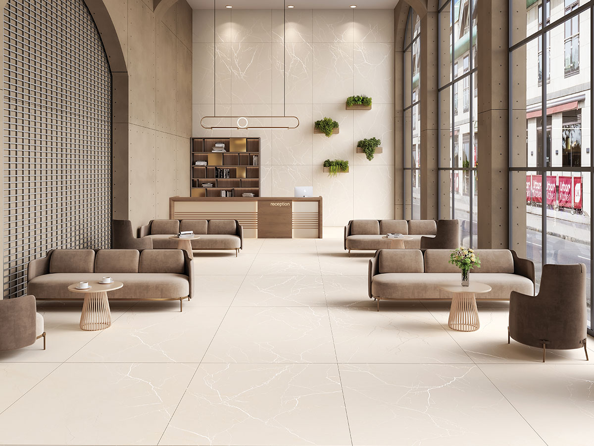 Stelo Blush 1200x1800mm, 798x1598mm Cream Stone Tiles for Wall and ...